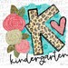 Back to School, Kindergarten Leopard & Turquoise Clipart, PNG File for ...