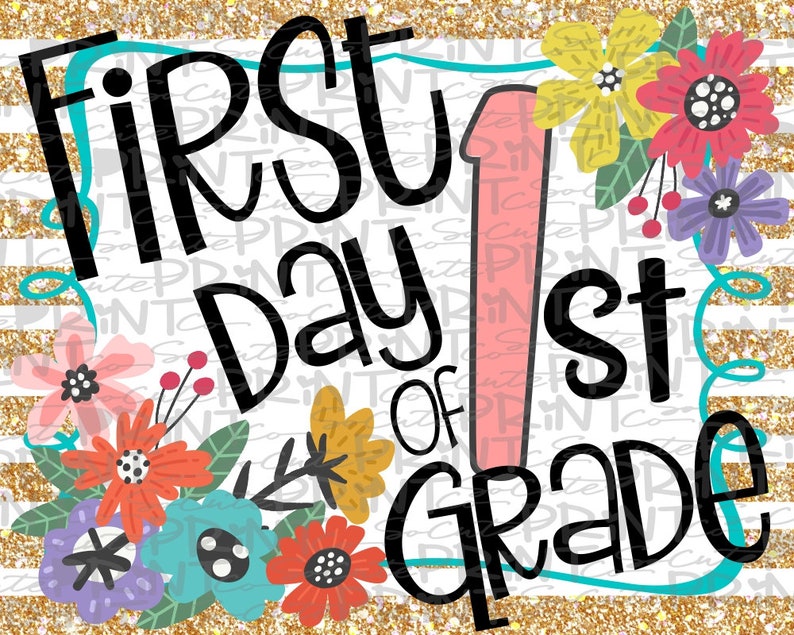 Back to School Sign First Day of School Sign 1st Grade - Etsy