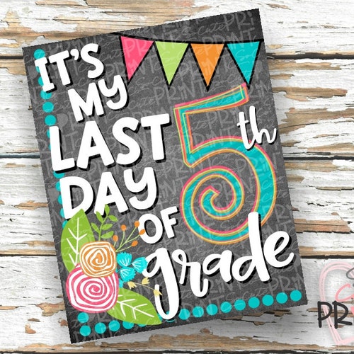 Printable Next Stop Middle School Sign Last Day of 5th Grade - Etsy