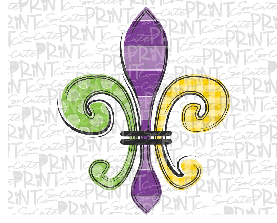 Mardi Gras, Got Beads, Fleur De Lis Png File for Sublimation Printing ...