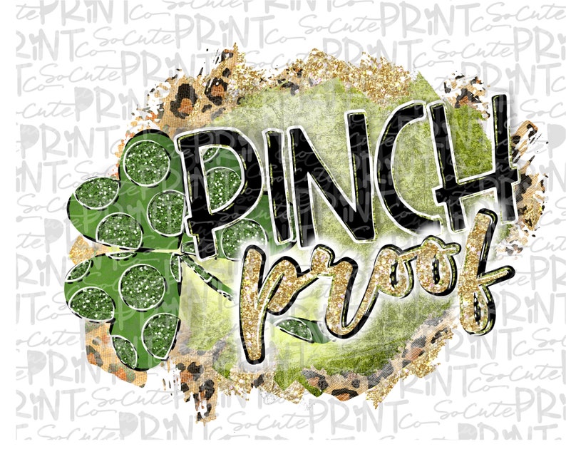 St Patricks Day Pinch Proof Clover Clipart Shamrock Png File - Etsy