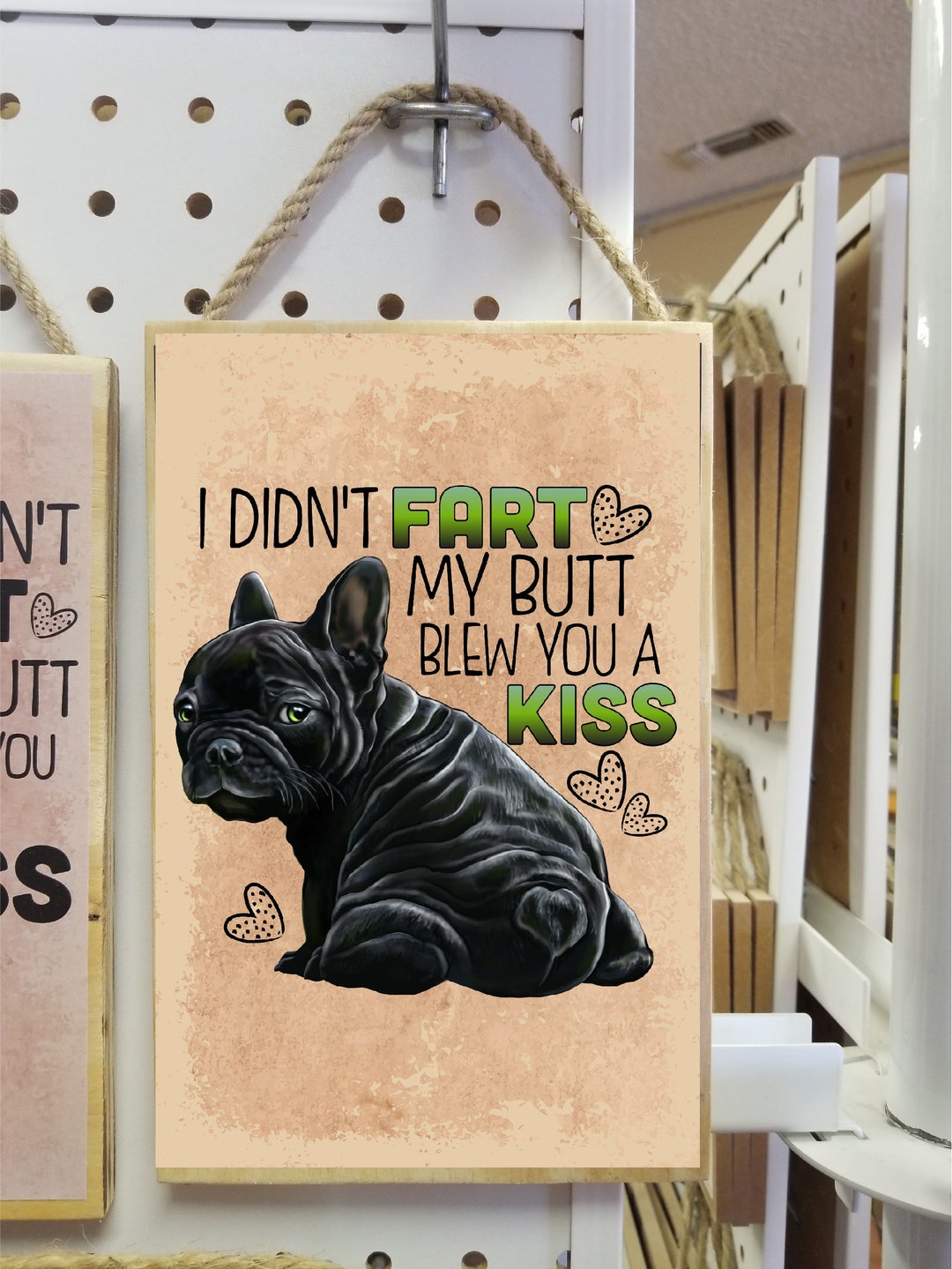 French Bulldog, Frenchie, Black French Bulldog, Wooden Sign, Frenchie ...