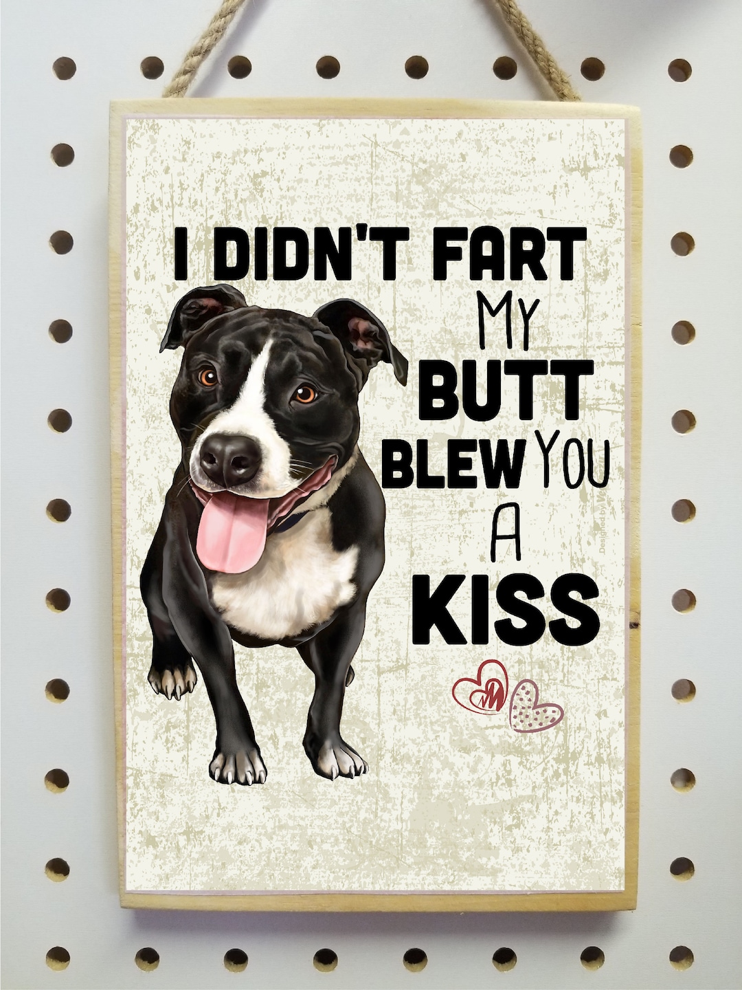 Pit Bull, Pit Bull Gift, Pittie Mama, Pit Bull Dad Gift, Wooden Plaque ...