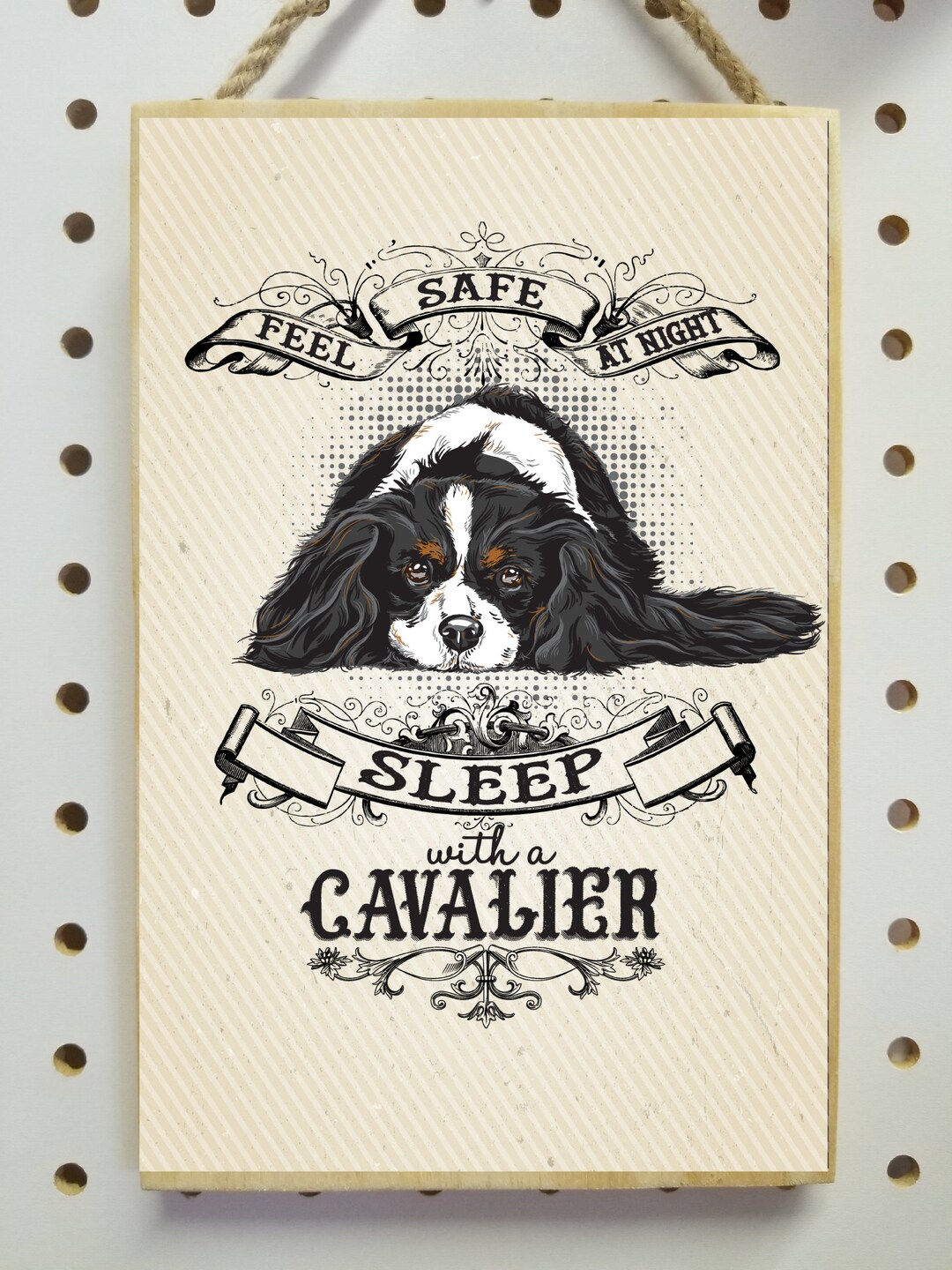 Cavalier King Charles Spaniel Tricolor Cavalier Dog Sign, Cavalier Mom ...