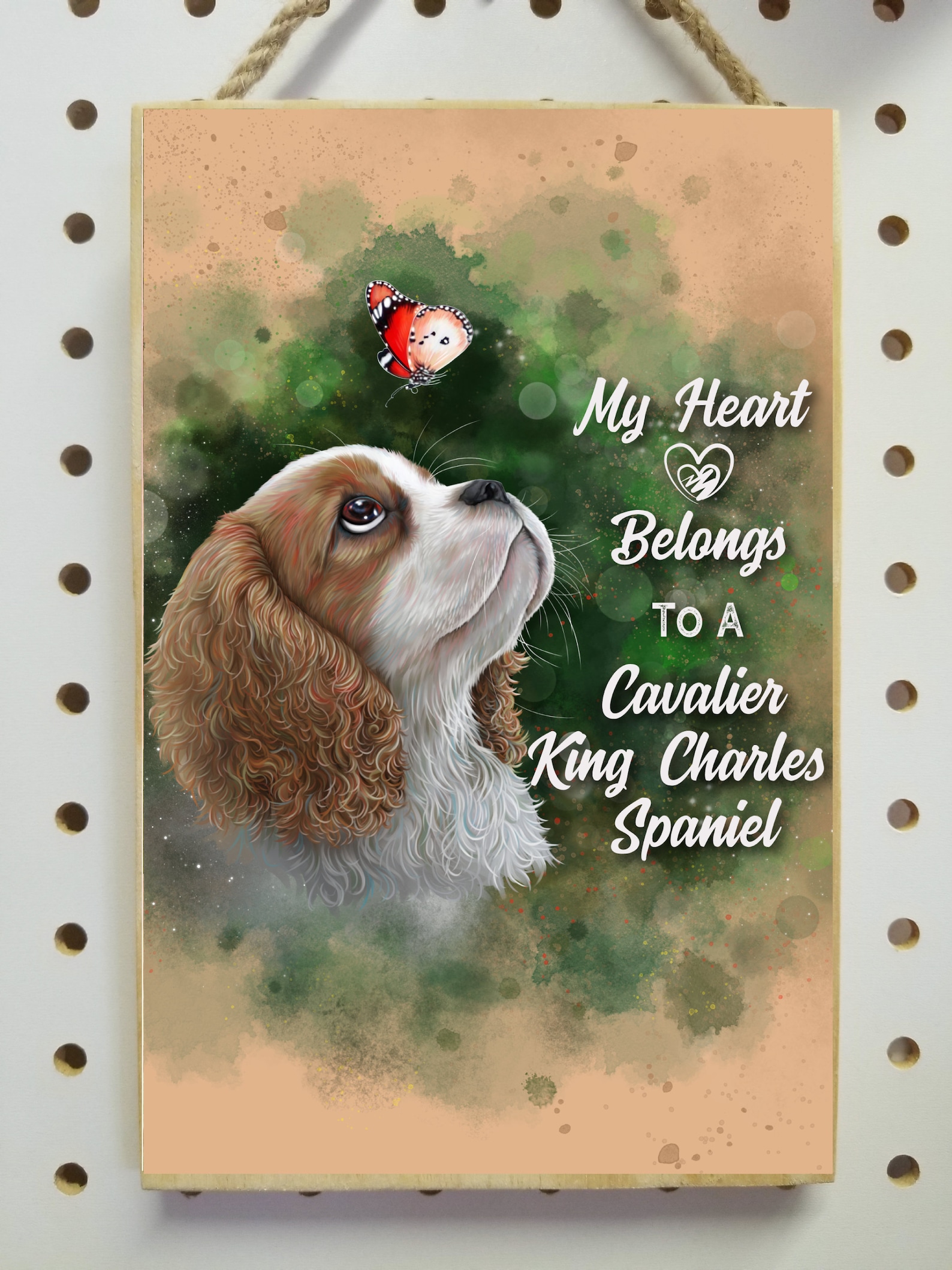 King Charles Spaniel Gifts, Cavalier King Charles Spaniel Wooden Sign ...