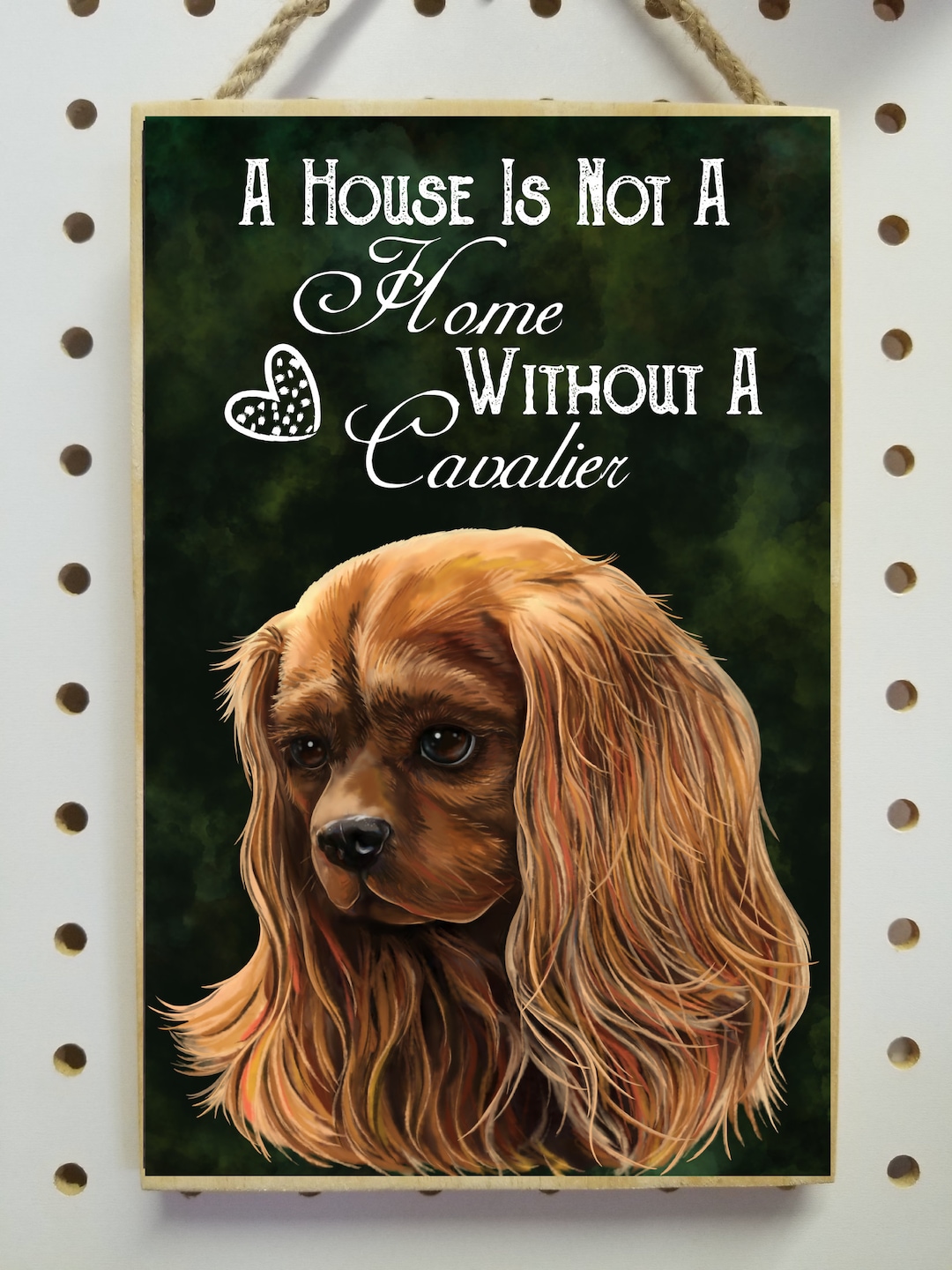 Cavalier King Charles Spaniel Ruby Red Cavalier Dog Sign, Cavalier Mom ...