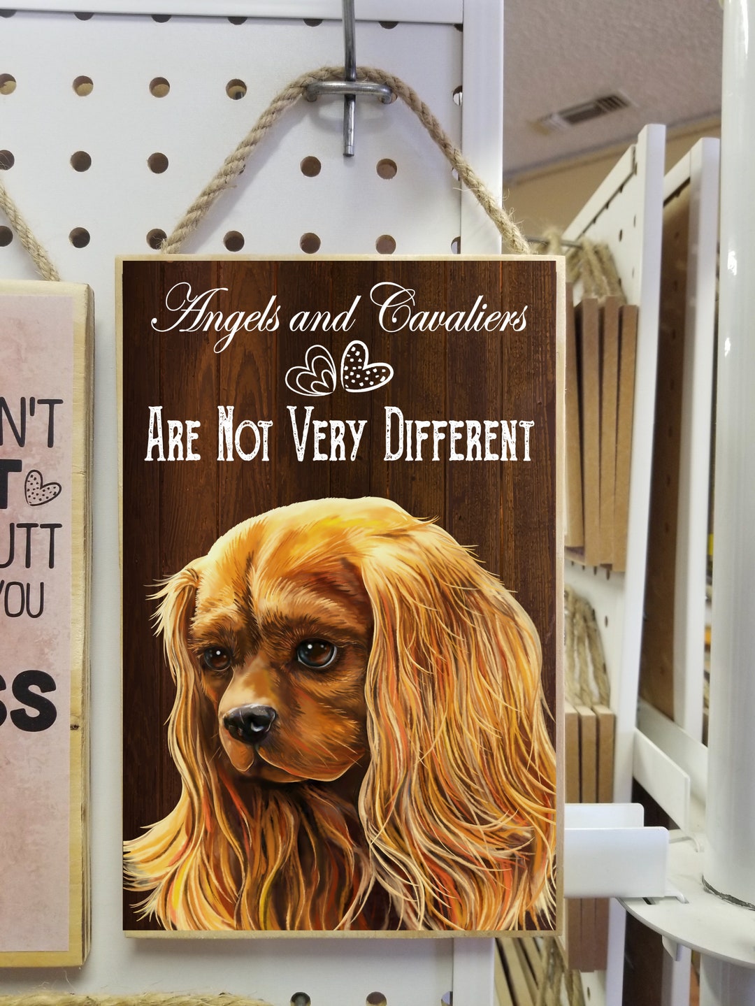 Cavalier King Charles Spaniel Ruby Red Cavalier Dog Sign, Cavalier Mom ...