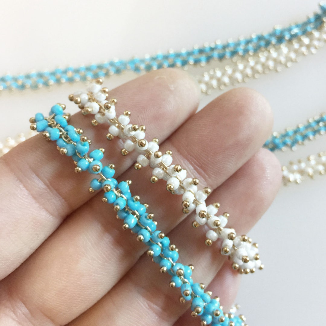 Brass 2mm Bead Chain, 14K Gold Plated Brass, 1 Ft. - Etsy