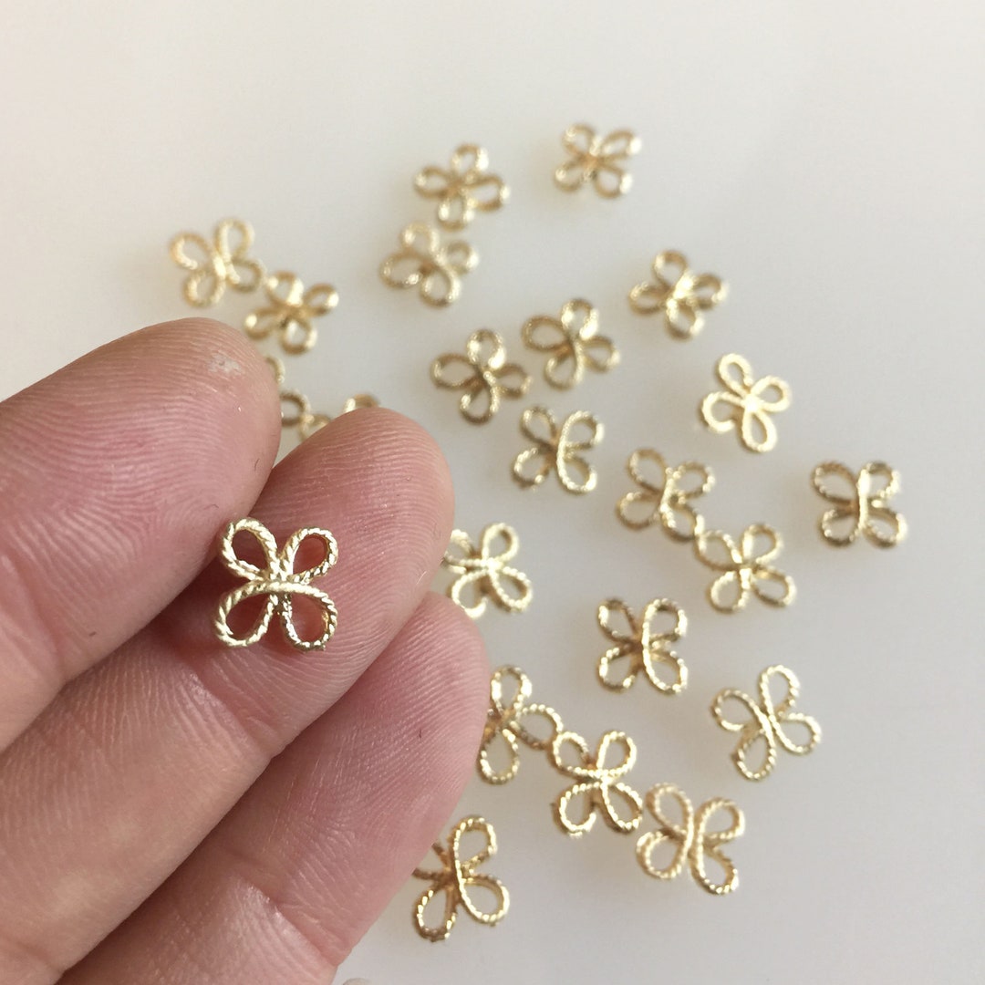 Mini Dainty Infinity Knot Charm, Infinity Knot Connector, Semi-matte ...