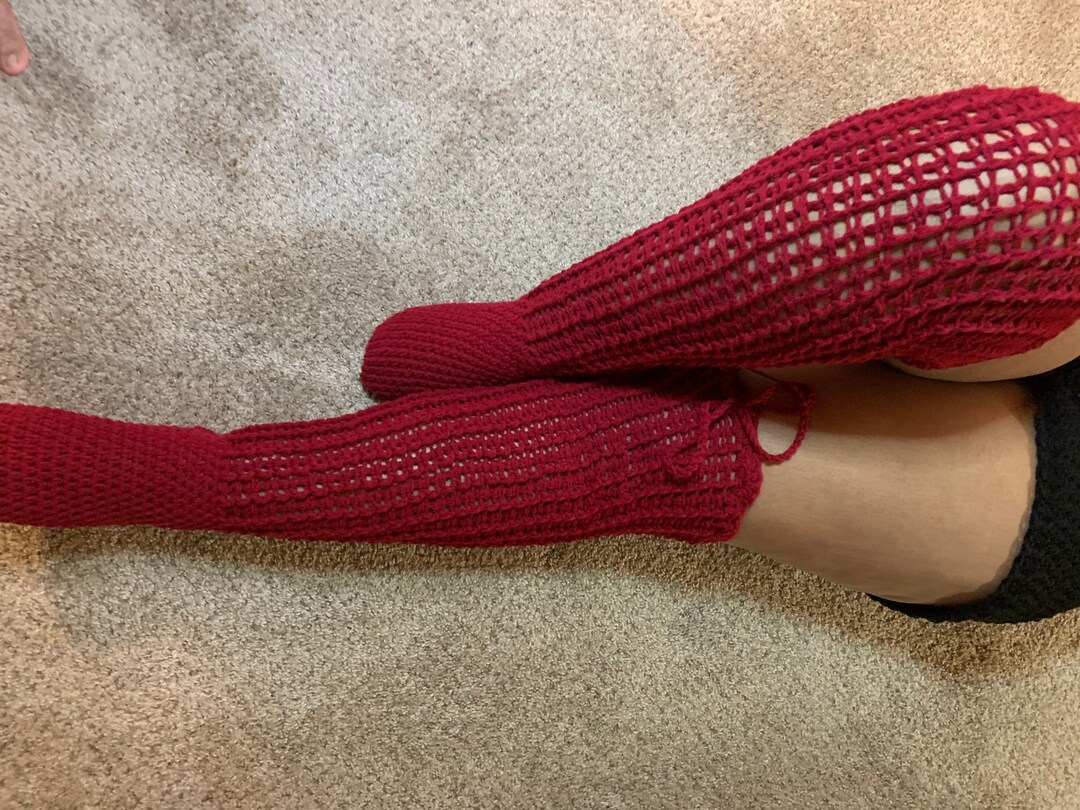 Pattern Only Queen Sized Over The Knee Sock Crochet Plus Sized Leg