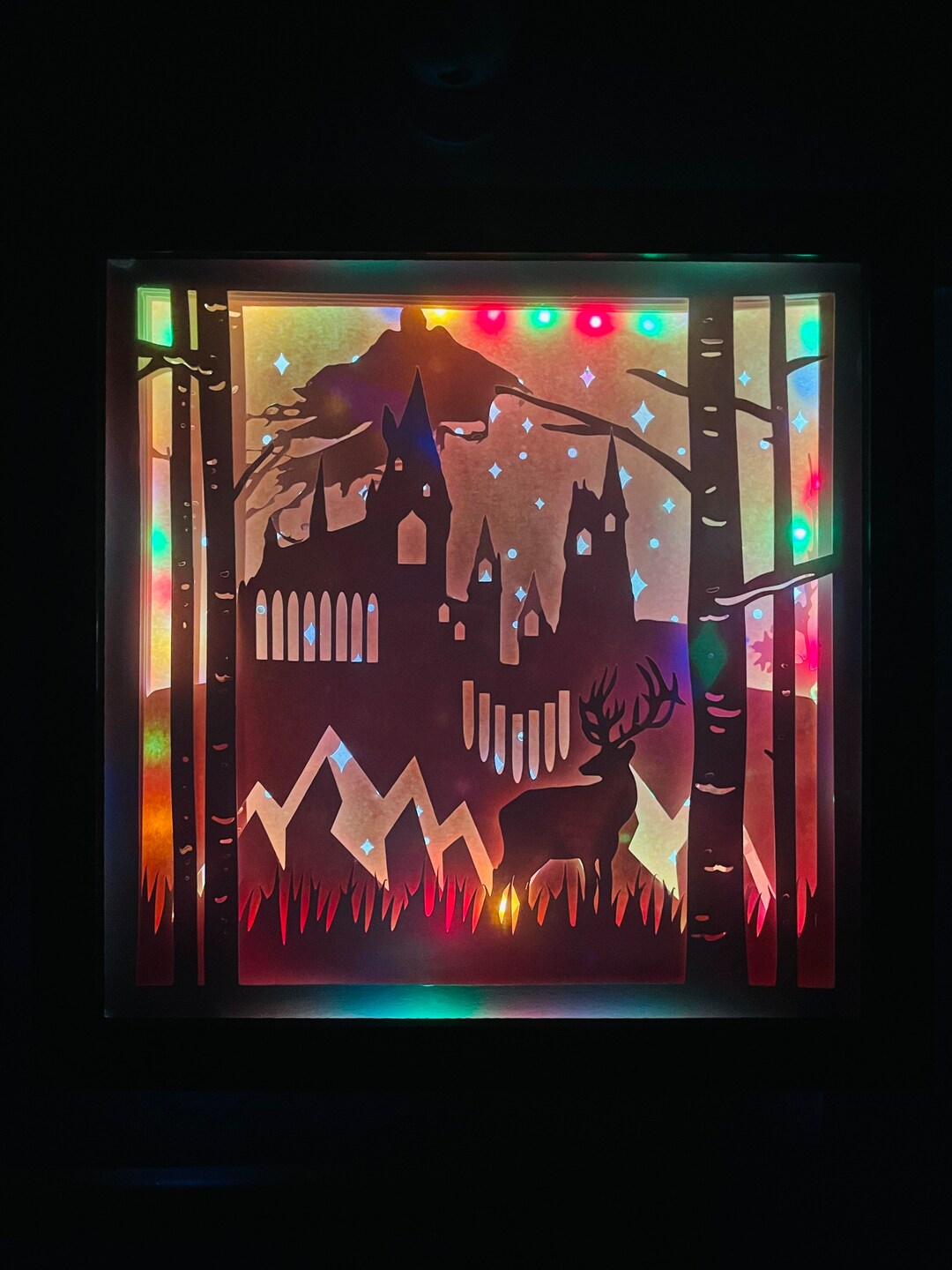 Shadow Box Harry Potter Scatola Luminosa Hogwarts - Etsy