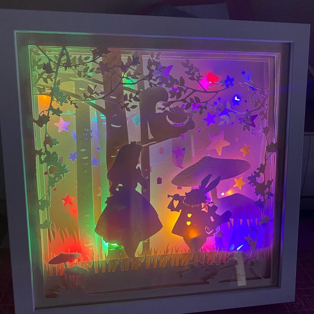 Alice in Wonderland Shadow Box - 25x25 Cm Con Cornice - Etsy
