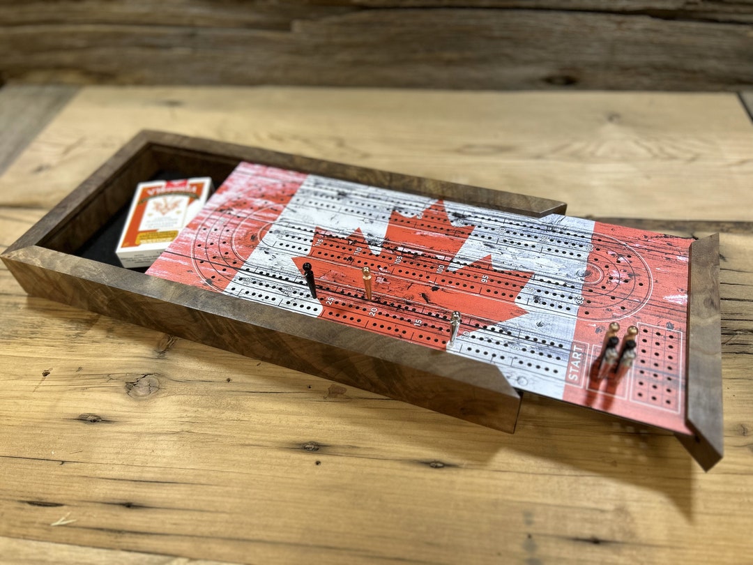 Cribbage Game - Sliding Cover - Colored Designs || Ships From Canada - Etsy