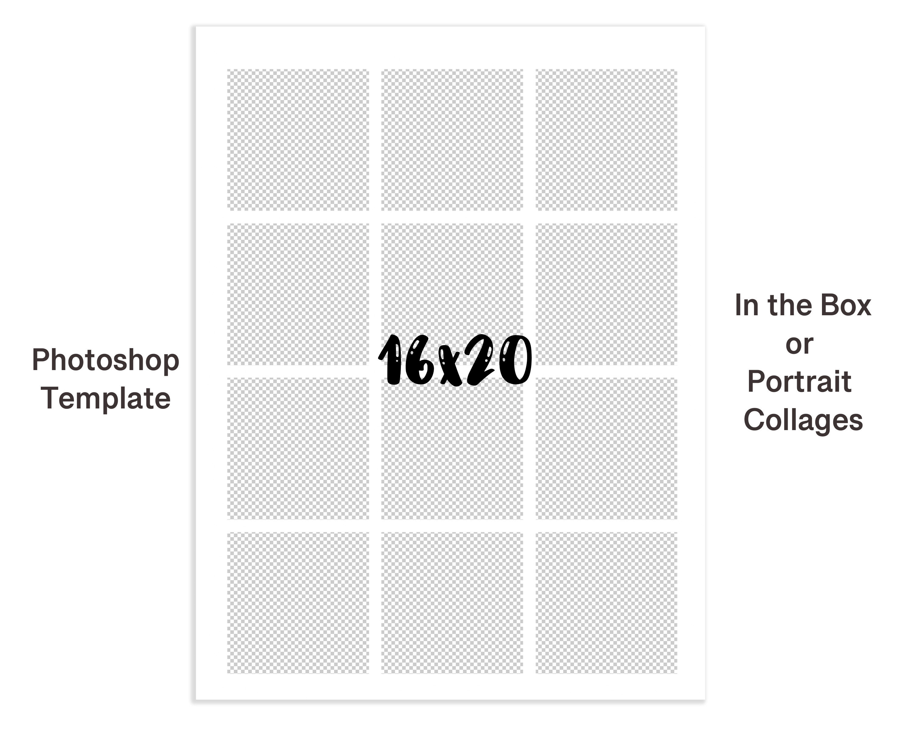 Photoshop Template In the Box White grid Box Grid 4 box collage ...