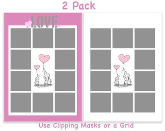 12 Box Grid Template - Etsy