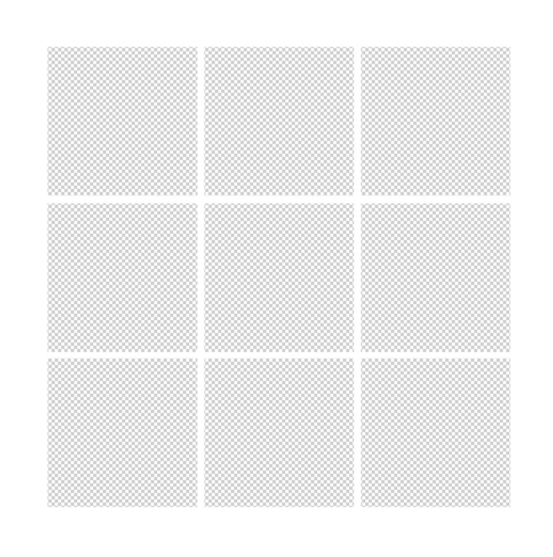 In the Box MOST POPULAR 9 Box White Grid Square Clipping - Etsy