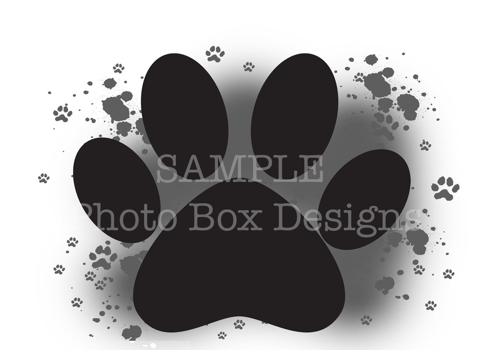 Dog Paw Watercolor Photoshop Editable Digital Photo Template/ Download ...