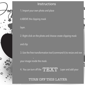 Dog Paw Watercolor Photoshop Editable Digital Photo Template/ Download ...