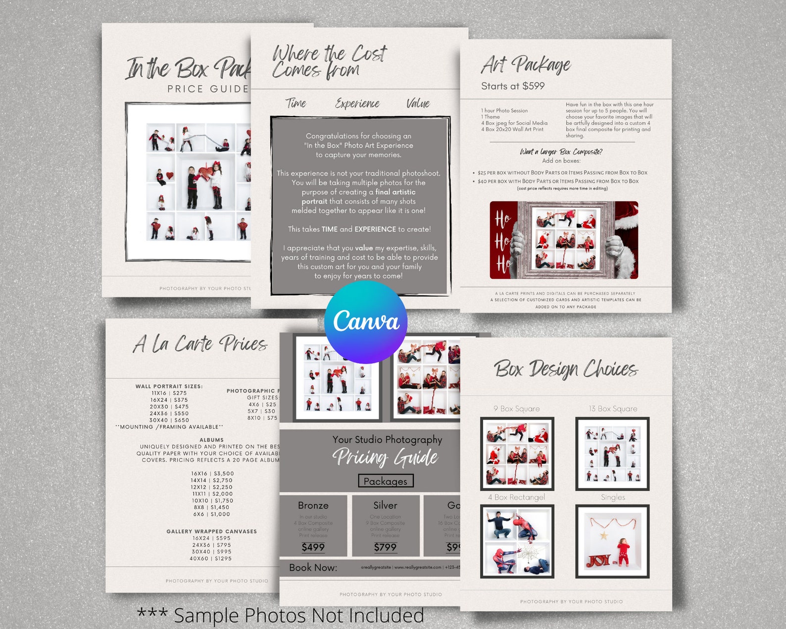 In the Box Photography Client Guide Marketing Editable CANVA - Etsy