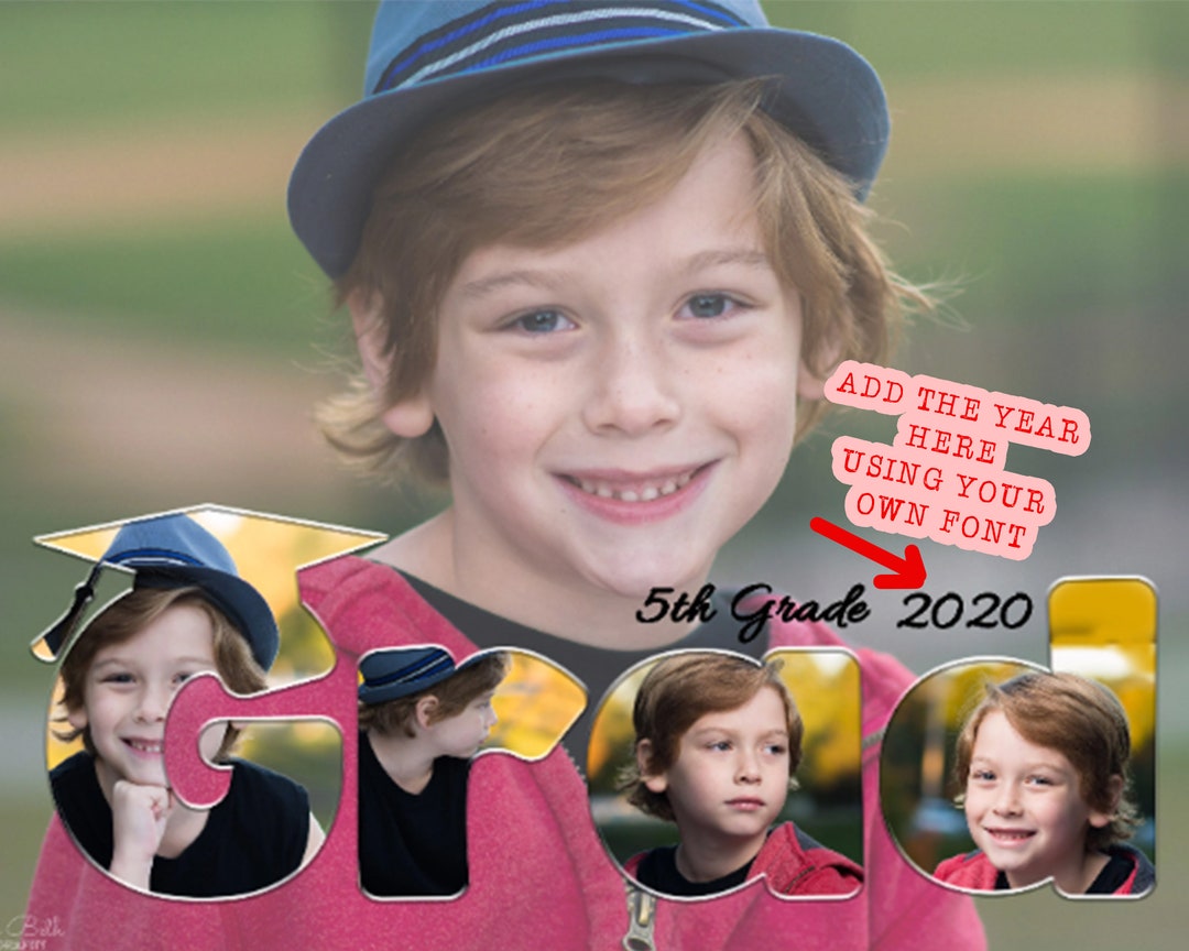 Grad / Graduation 2024 Bubble Letters Photoshop Template/font Editable ...