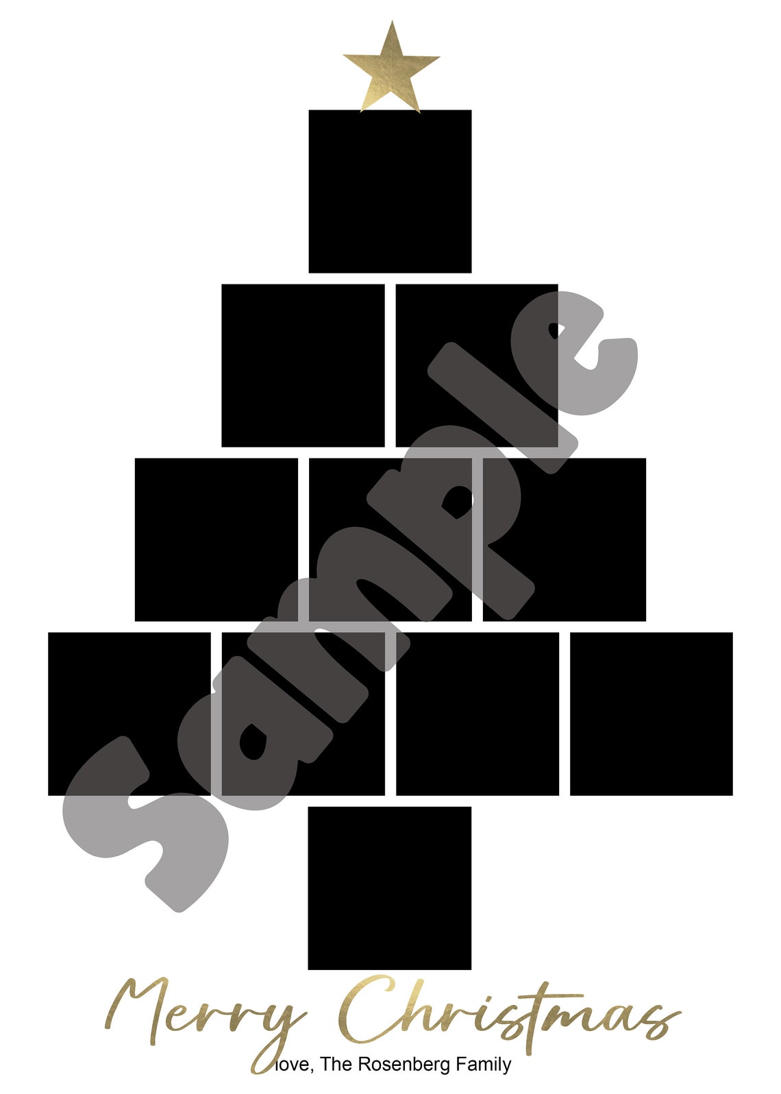 Christmas Tree 11 Box "in the Box" Holiday Card Photoshop and CANVA ...