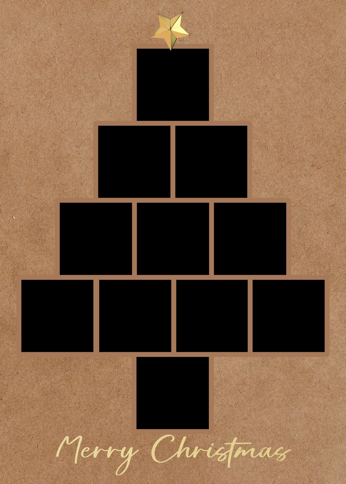 Christmas Tree Cardboard in the Box CANVA and PHOTOSHOP Template ...
