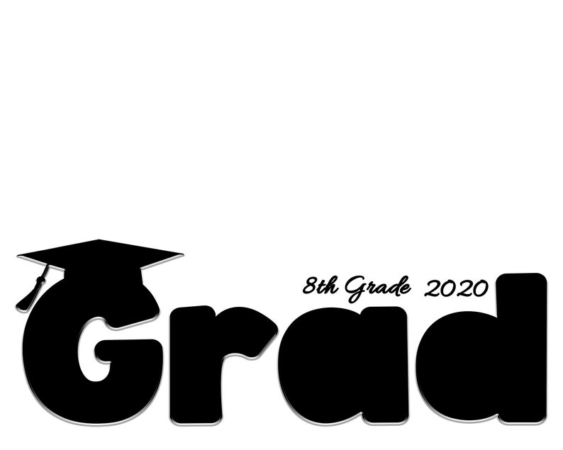 Grad Bubble Letters Template Pre-k 2ond grade 5th Grade 8th | Etsy