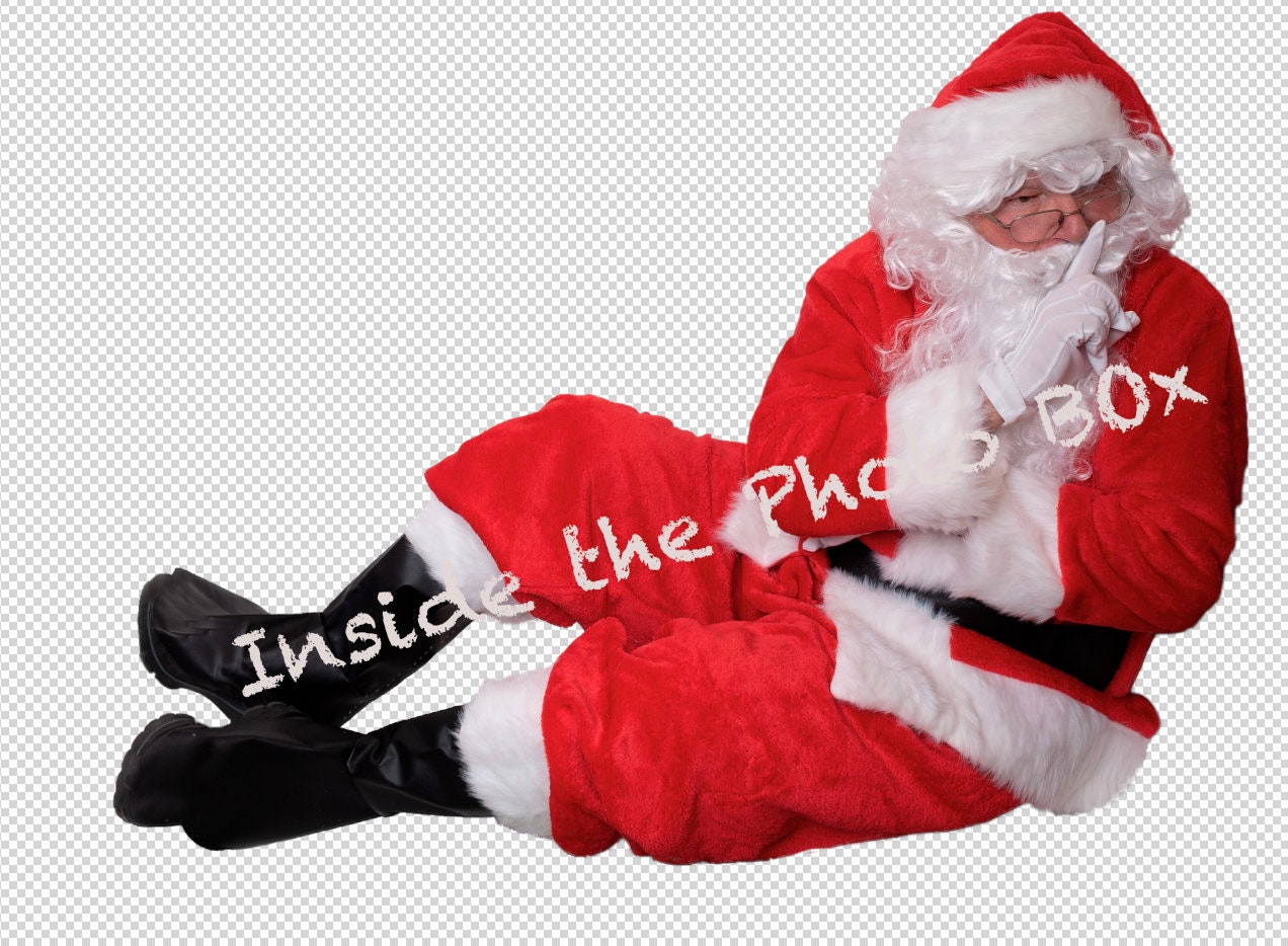 Santa Cut Out .png Photo Overlay for Photo Collage In the | Etsy