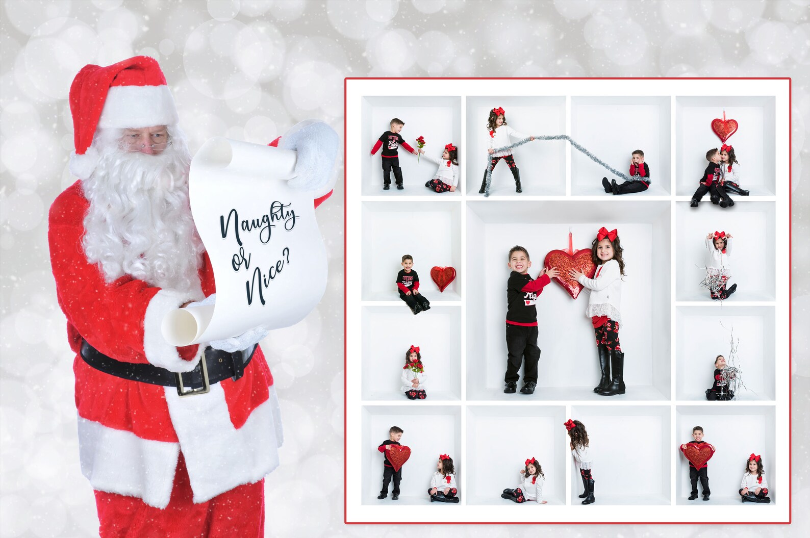 Santa Photo Collage the List Photoshop Template - Etsy