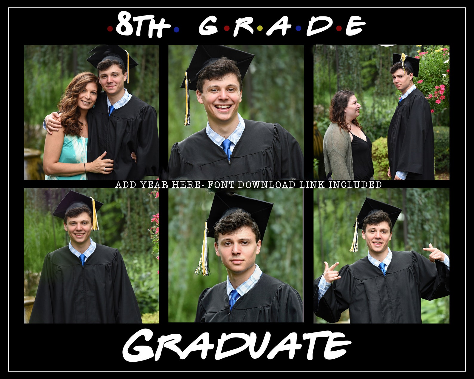8th Grade/ Middle School/ Grad/ Graduation Photoshop Digital - Etsy