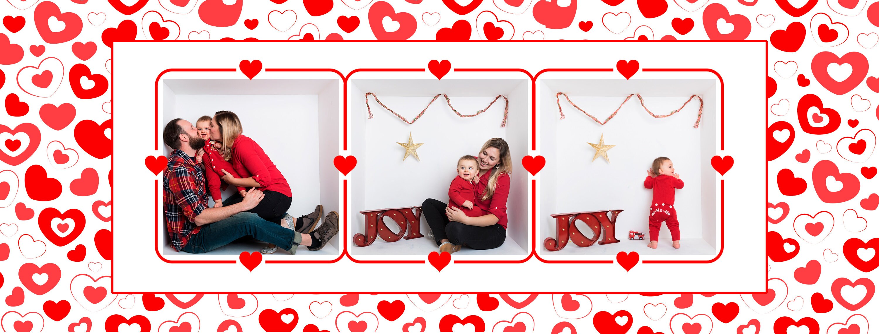 Heart Valentine's ** Day Red or Pink Photoshop Template for in the Box ...