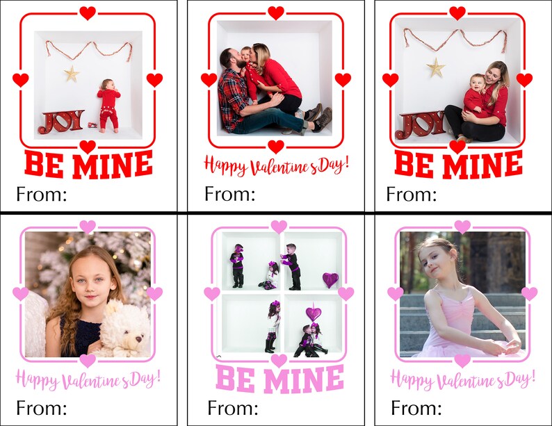 Heart Valentine's ** Day Red or Pink Photoshop Template for in the Box ...