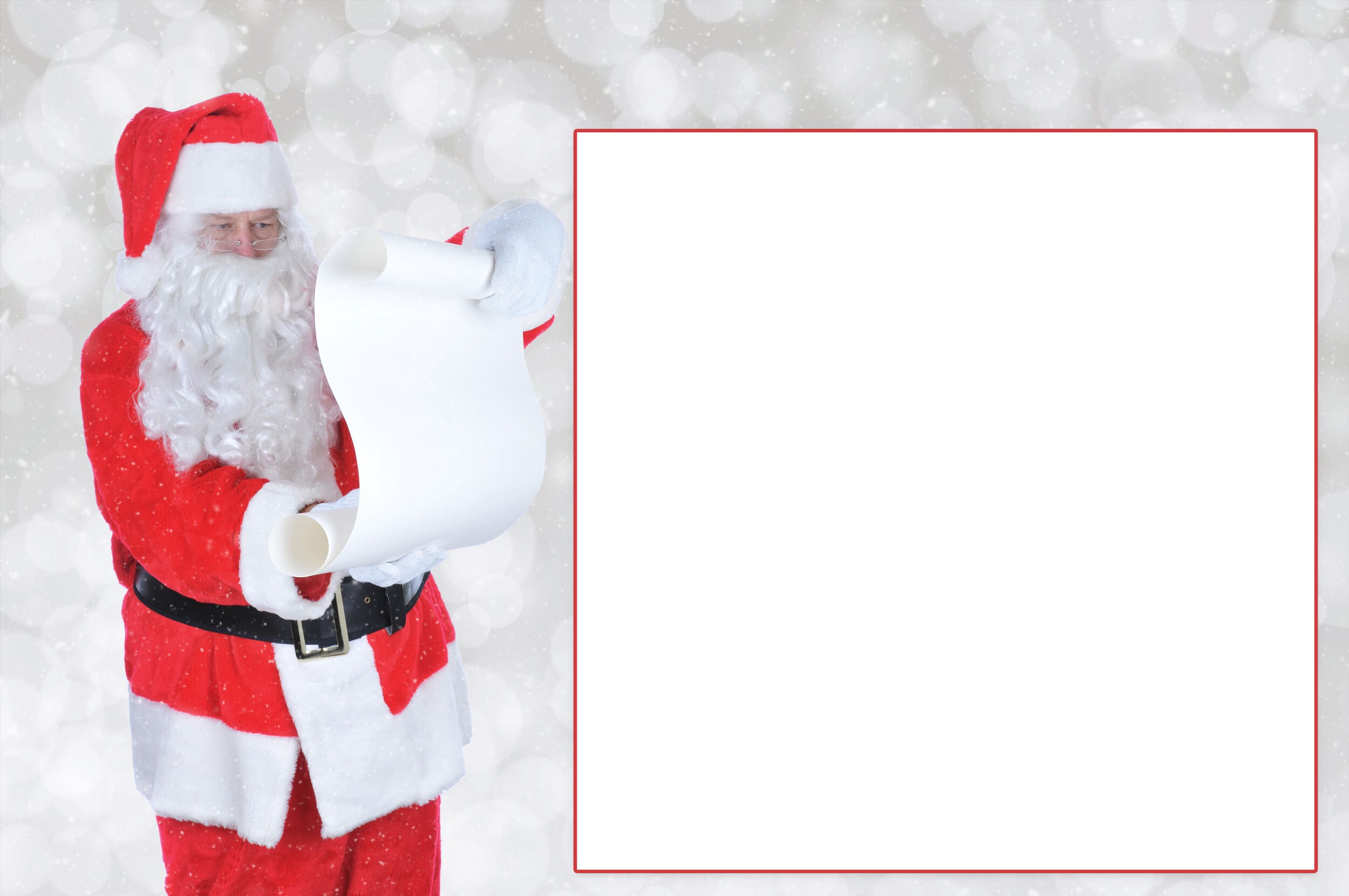 Santa Photo Collage the List Photoshop Template - Etsy