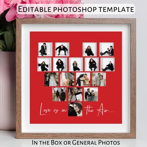 In the Box Heart Photo Collage Valentine's Day Photoshop Editable ...