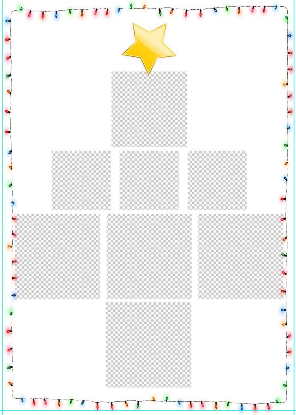 Christmas Tree "in the Box" Holiday Card Photoshop With Clipping Masks ...