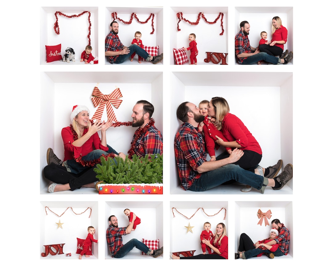 In the Box Photoshop Template 10 Box Square WHITE Grid Collage Editable ...