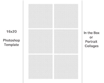 Box Photography 9 Box WHITE Grid Photoshop Digital Template, Happy Box ...