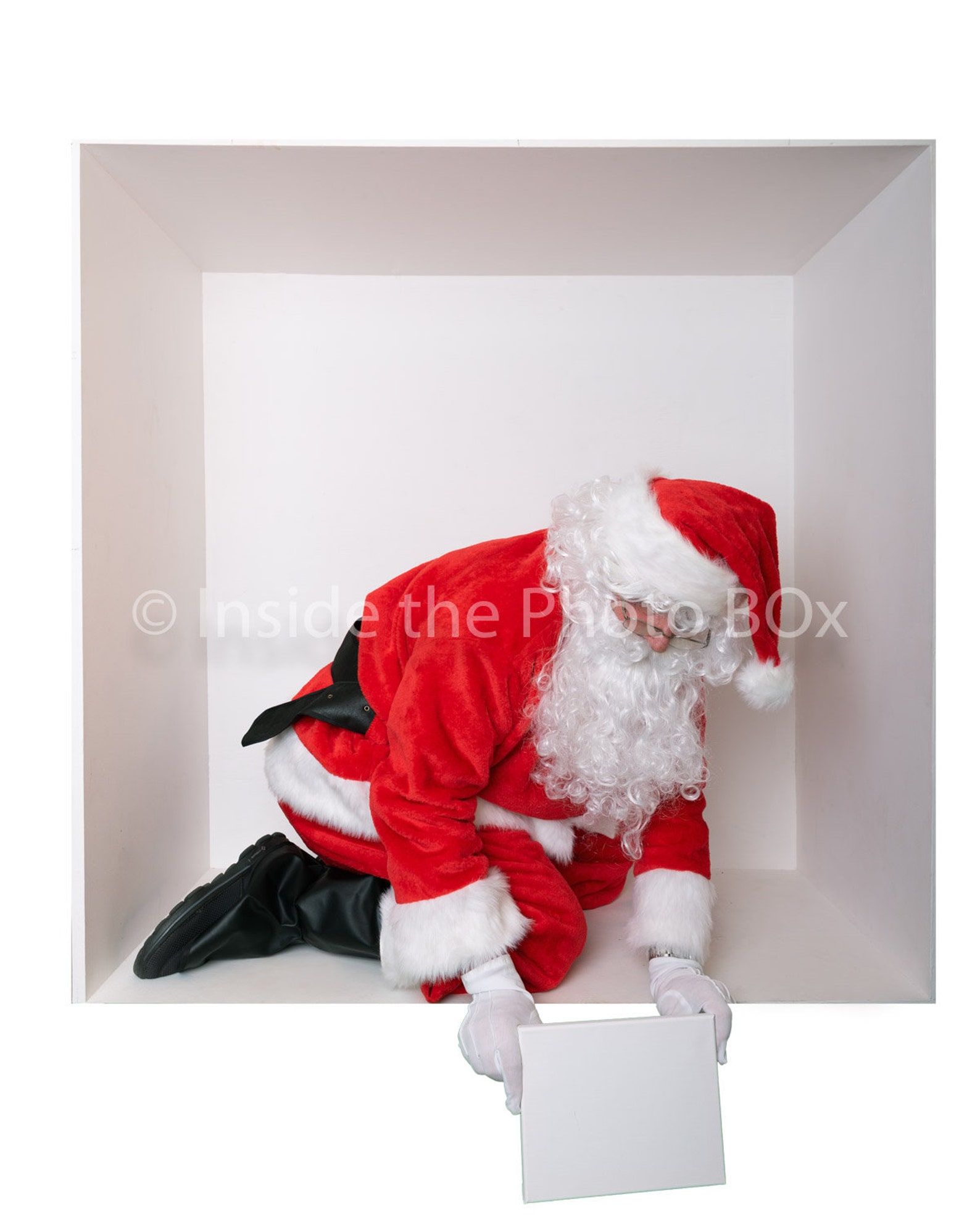 Santa in the Box .png Photo Overlay for Photo Collage in the - Etsy