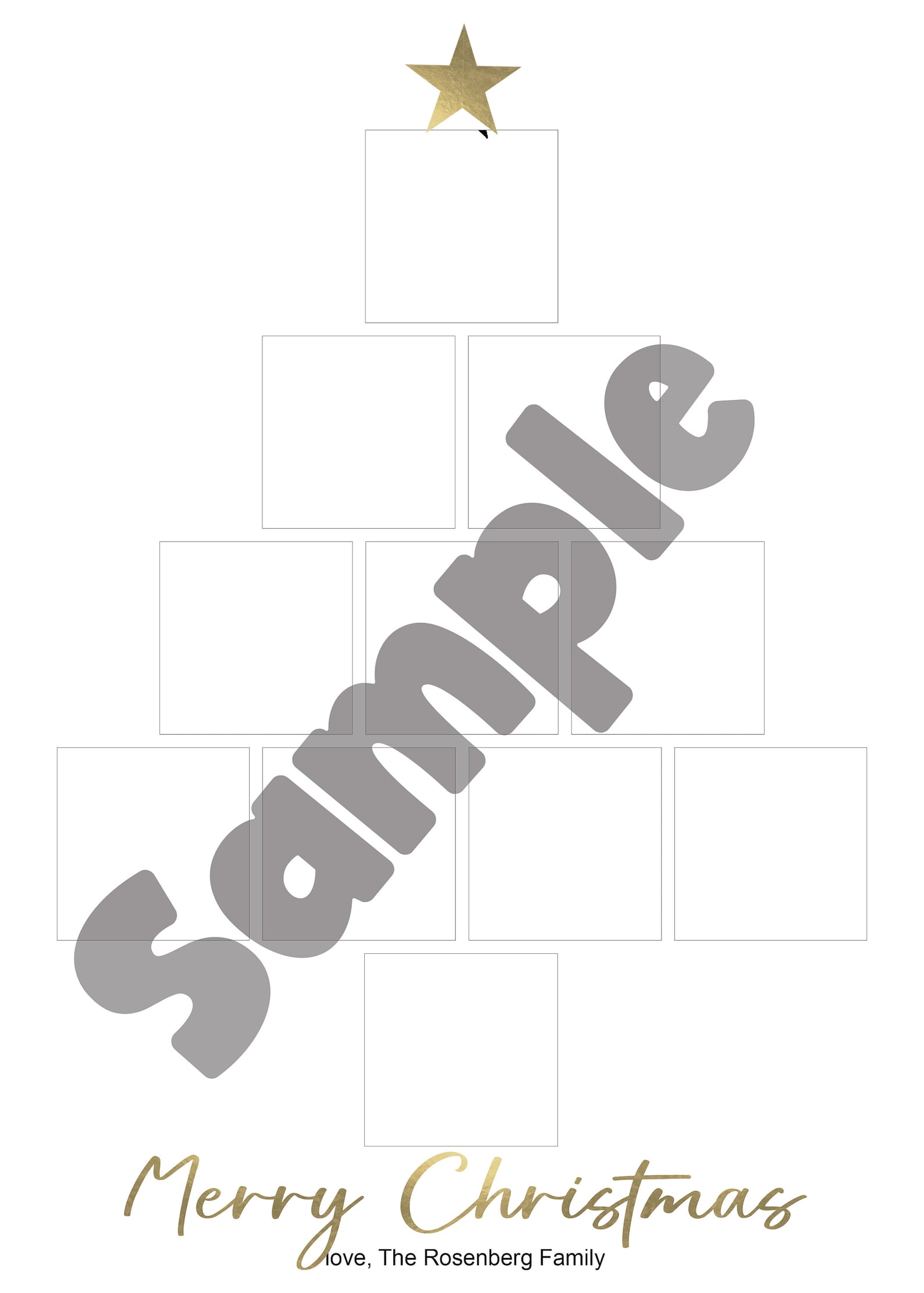 Christmas Tree 11 Box "in the Box" Holiday Card Photoshop and CANVA ...