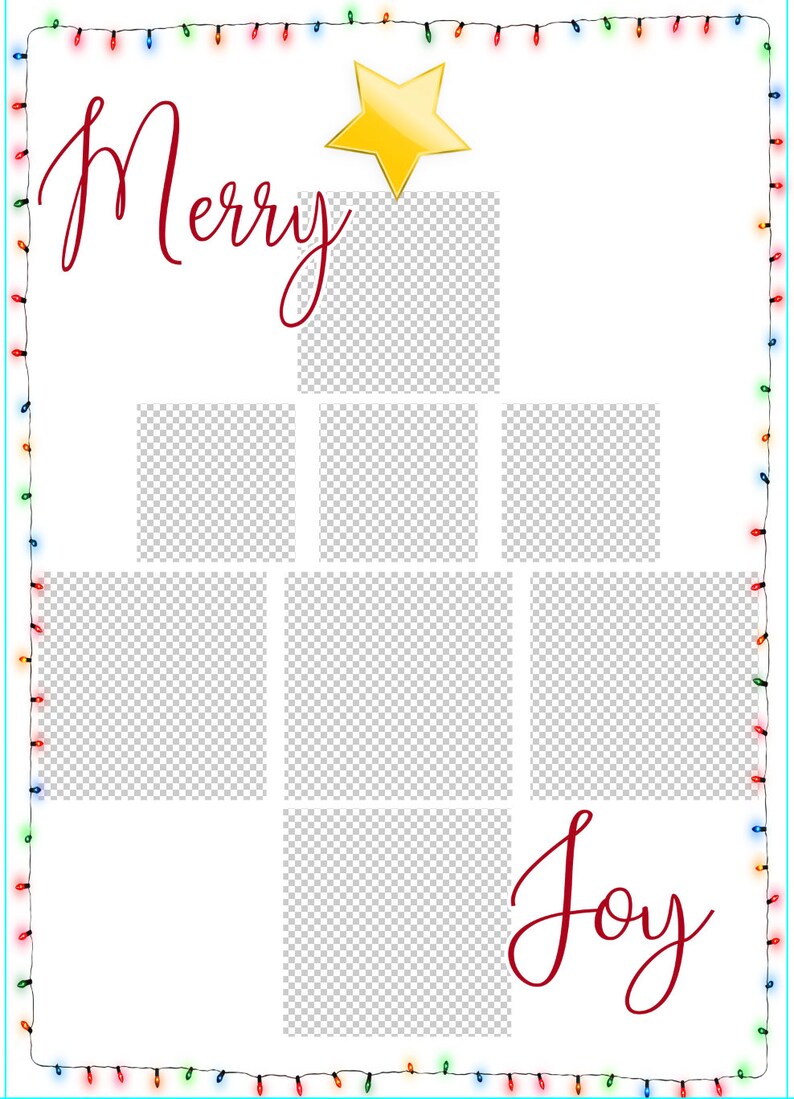 Christmas Tree "in the Box" Holiday Card Photoshop With Clipping Masks ...