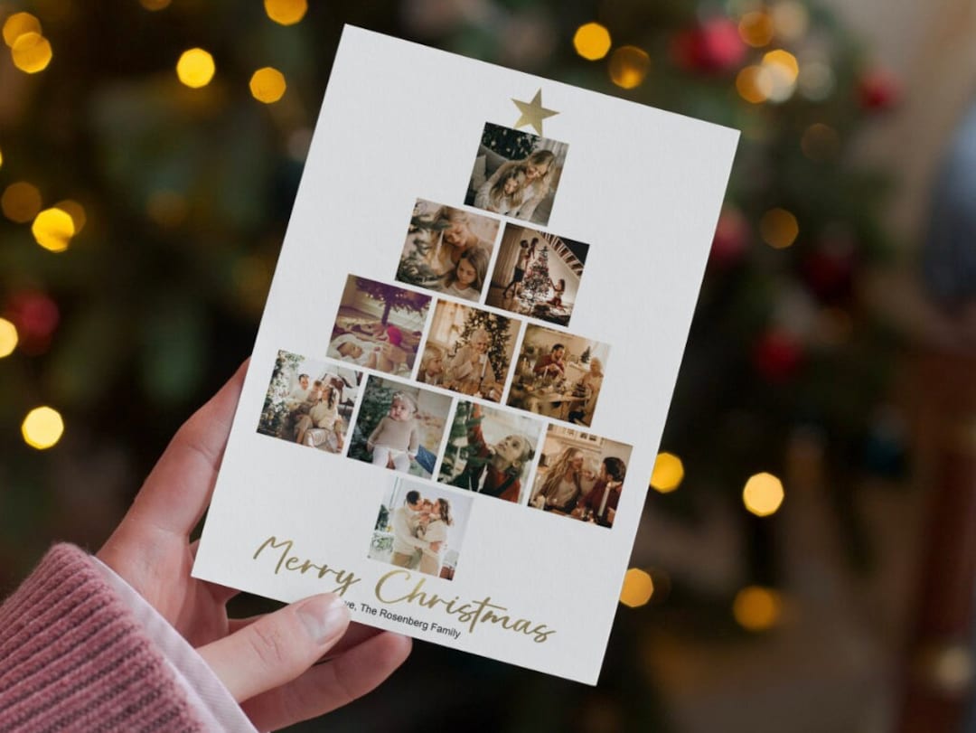 Christmas Tree Holiday Card in the Box Photoshop - Etsy