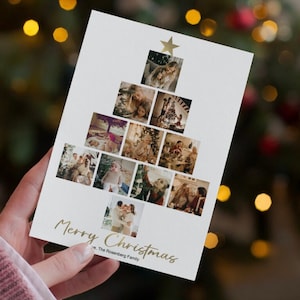 Christmas Tree Holiday Card "in the Box" Photoshop Template With ...