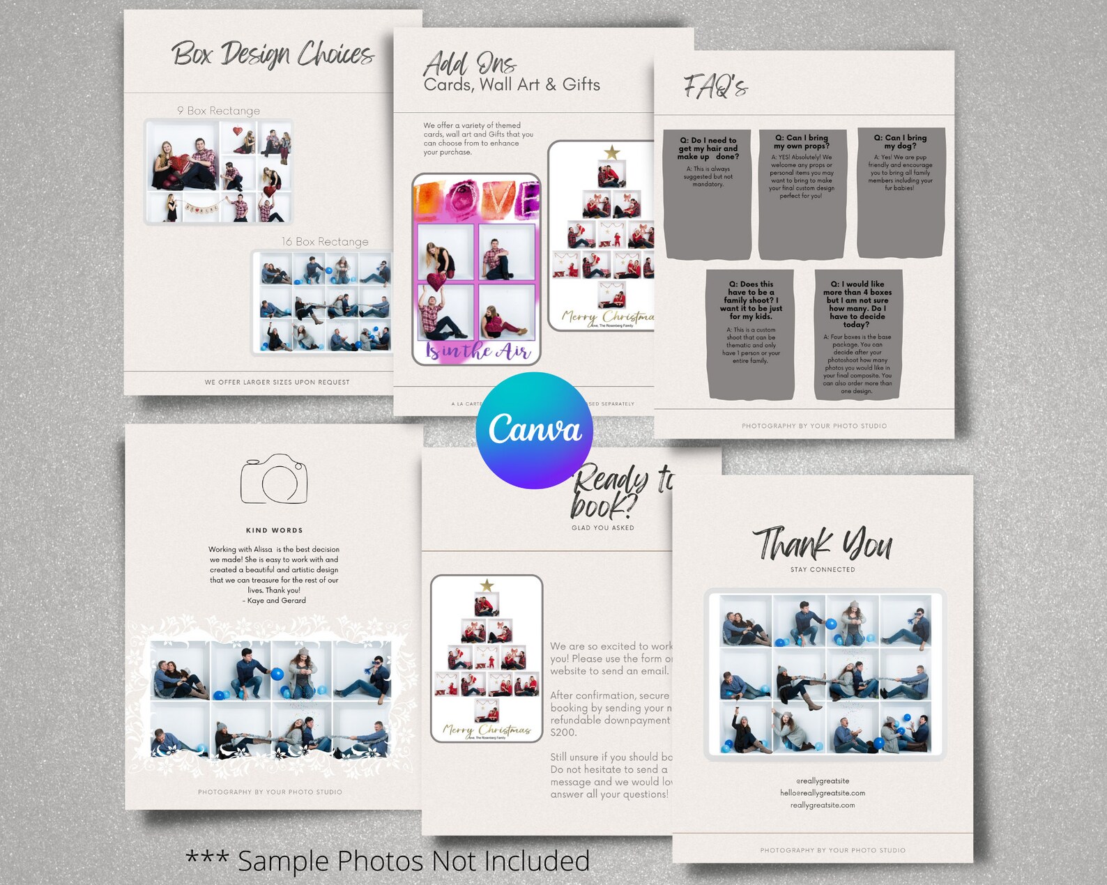 In the Box Photography Client Guide Marketing Editable CANVA - Etsy