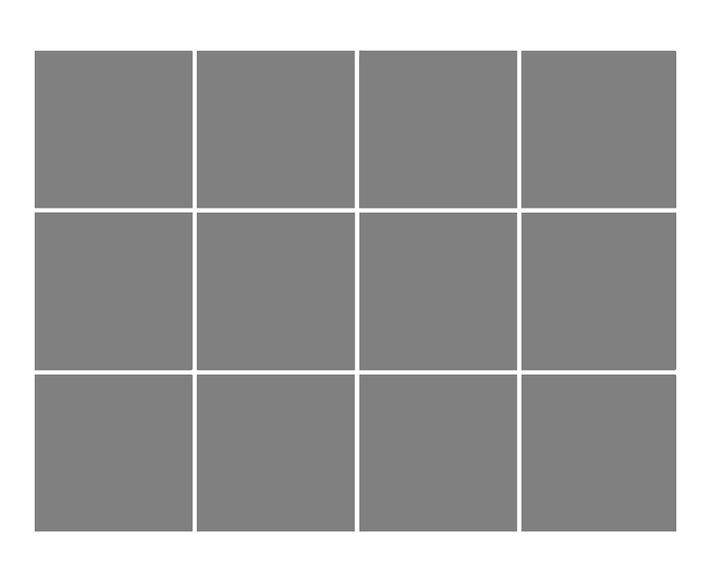 In the Box Photoshop Template 12 Box Digital Grid Editable Collage ...