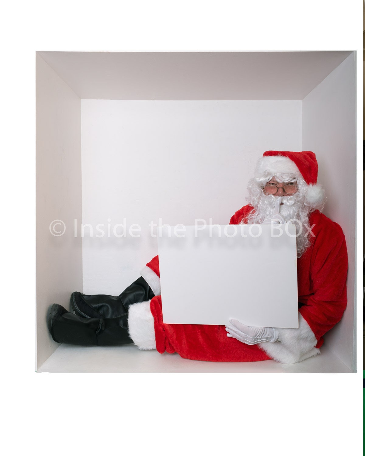 Santa In the Box .png Photo Overlay for Photo Collage In the | Etsy