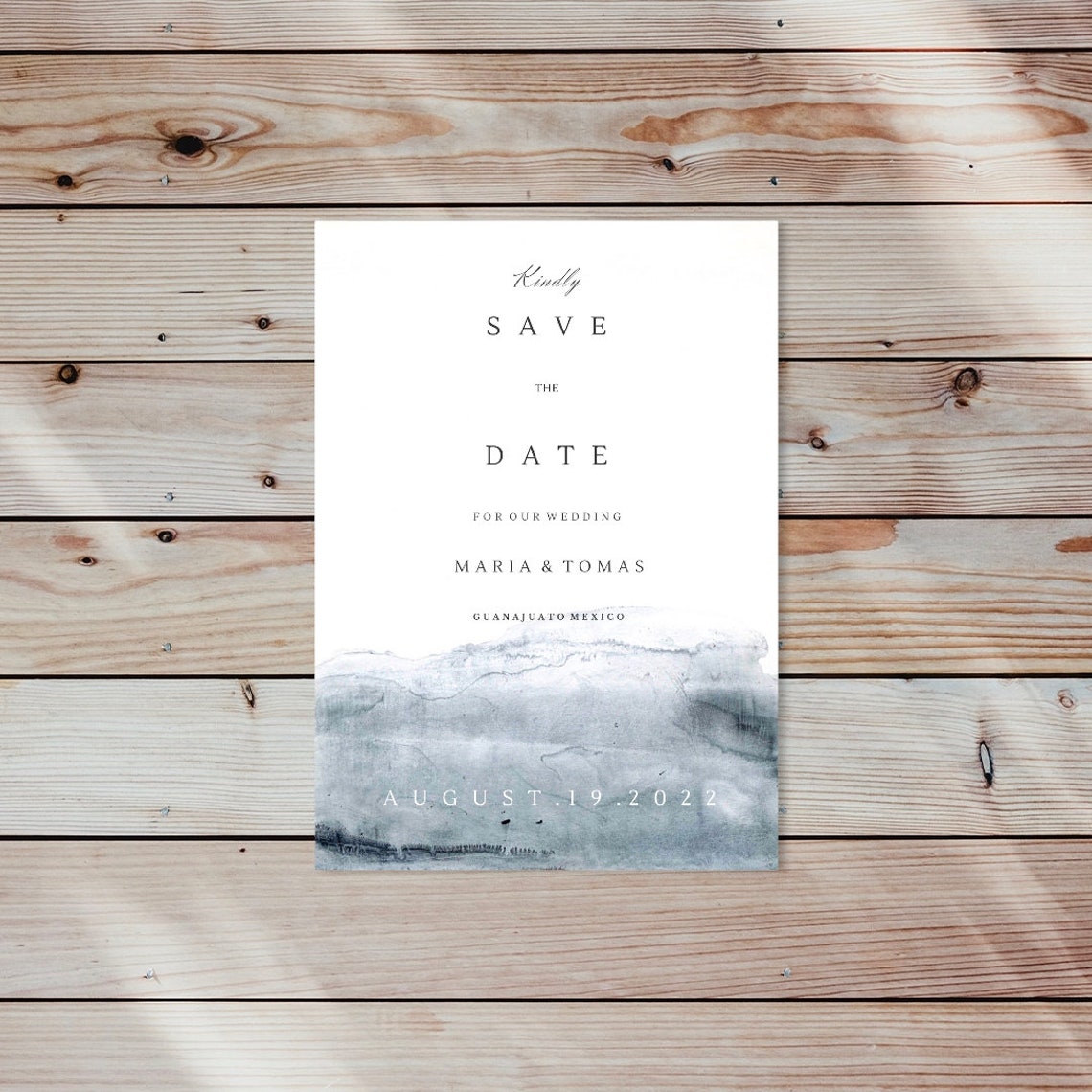 Editable Canva Template Save the Date 5x7 Inches Handmade | Etsy