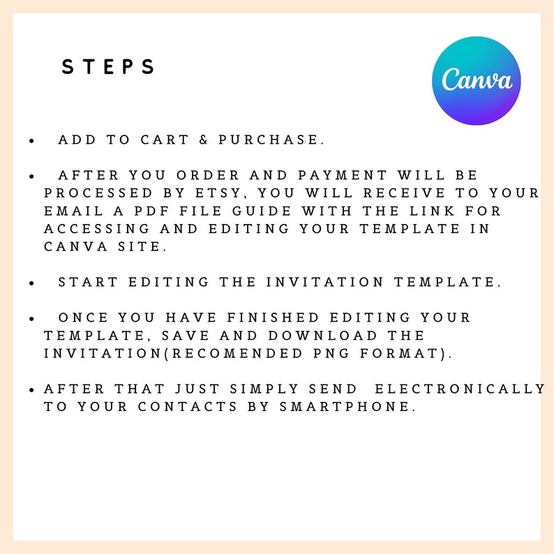 Editable Digital Template Wedding Invitation Smartphone Canva - Etsy