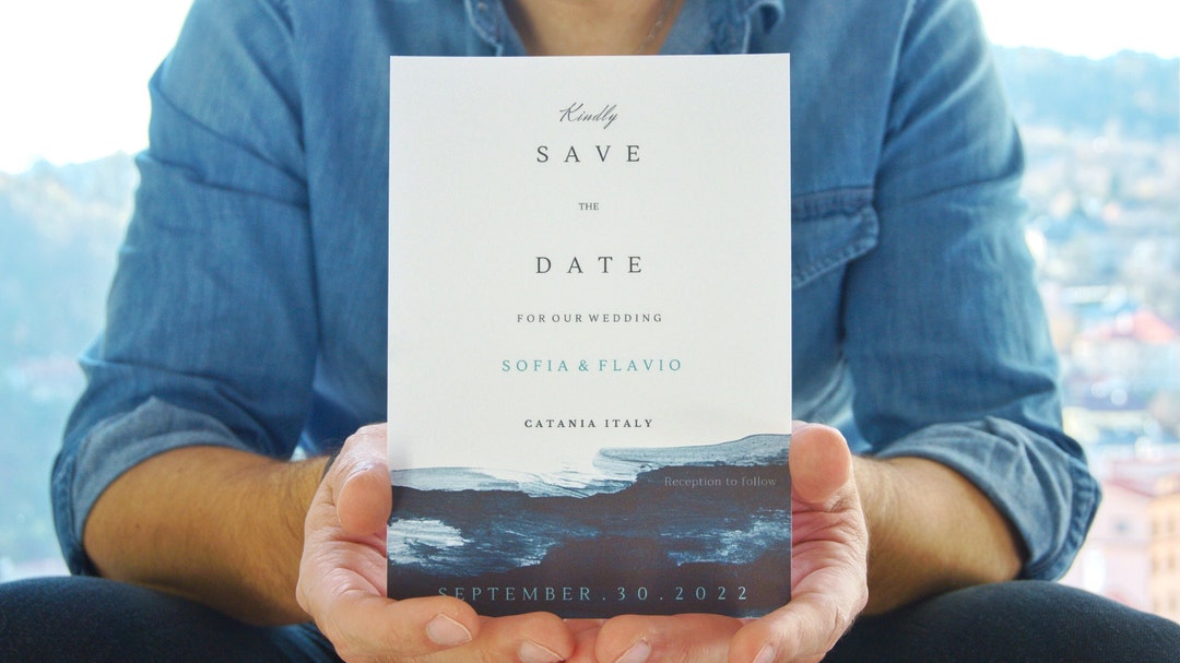 Editable Canva Template Save the Date 5x7 Inches Handmade - Etsy