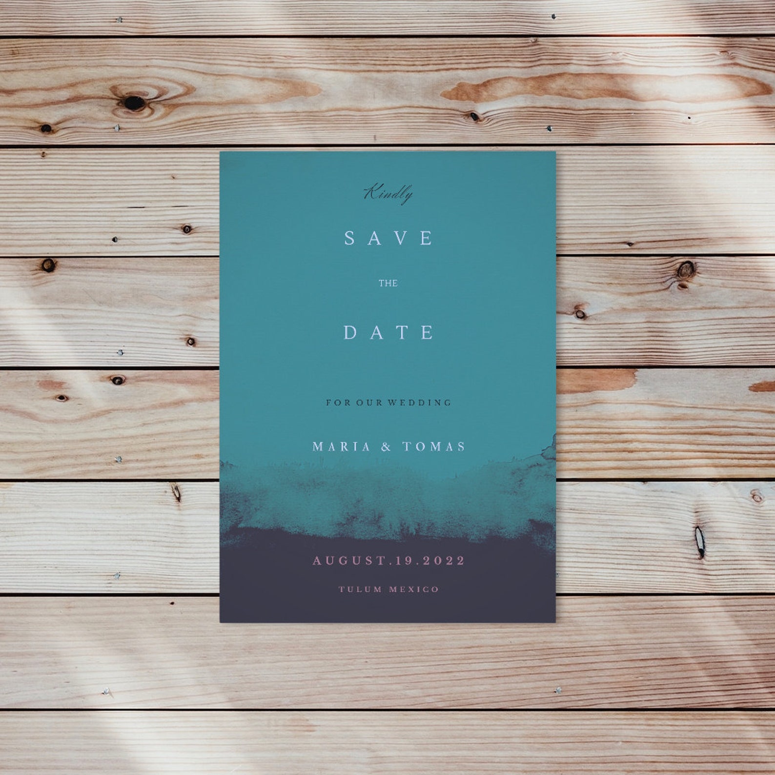 Editable Canva Template Save the Date 5x7 Inches Handmade | Etsy