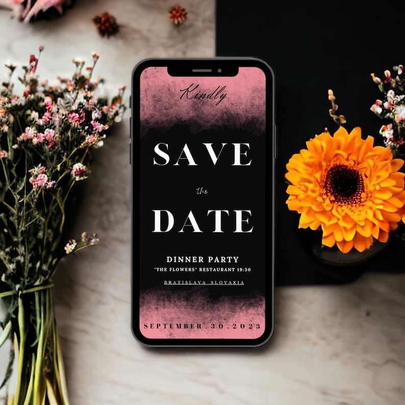 Editable Digital Template Save the Date Dinner/event - Etsy
